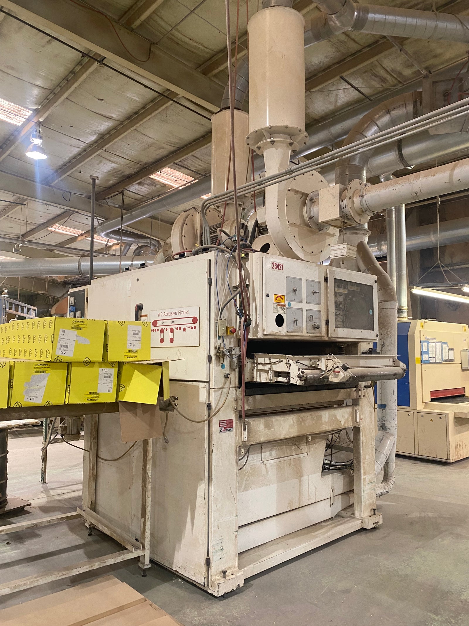 Timesavers Planer Sander 52" Top and Bottom Line